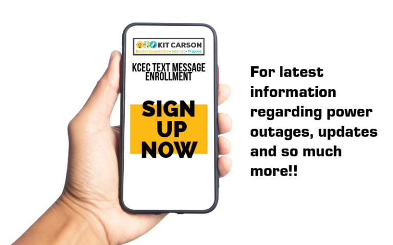 KCEC Text Message Enrollment - Kit Carson Electric Cooperative