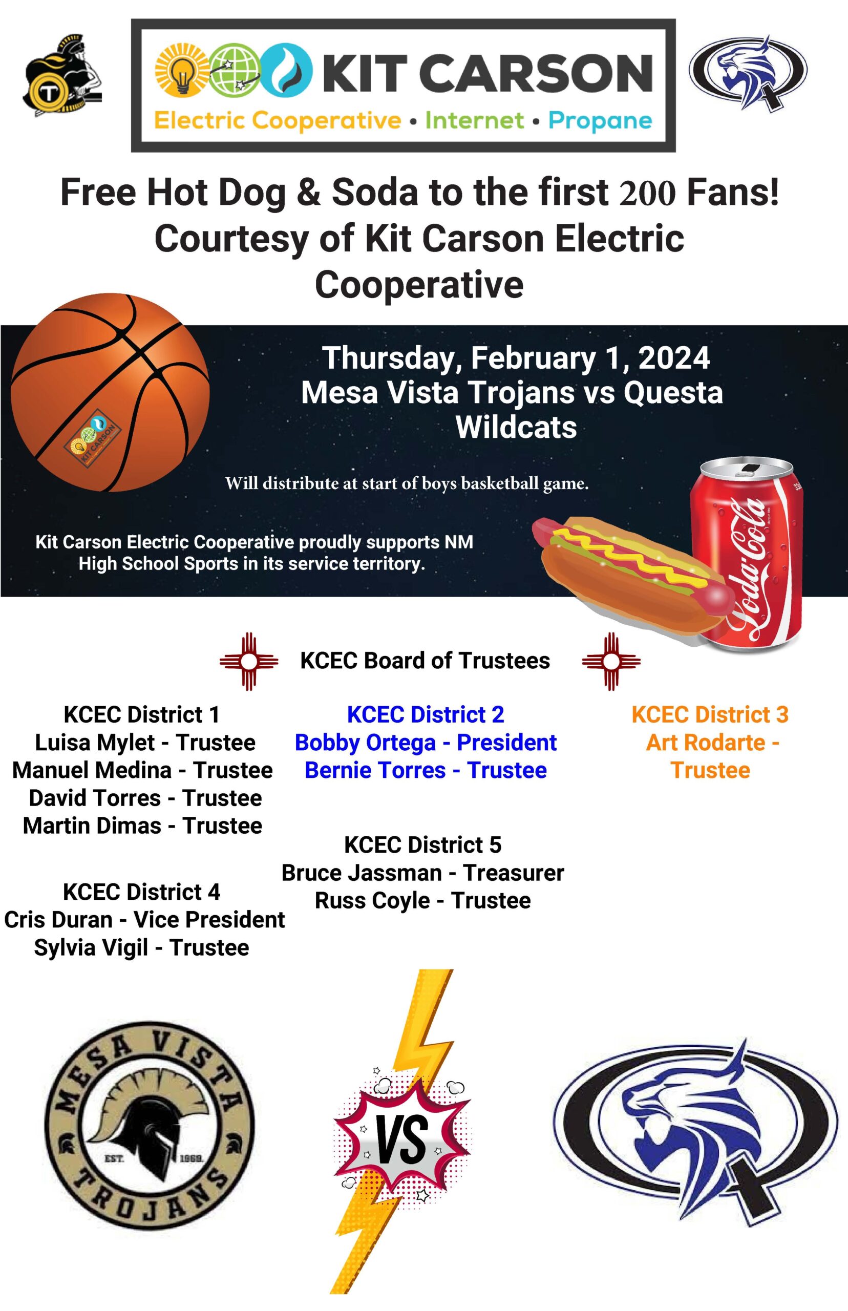 KCEC Hot Dog Night: Mesa Vista vs. Questa! - Kit Carson Electric ...