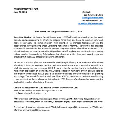 News - Kit Carson Electric Cooperative